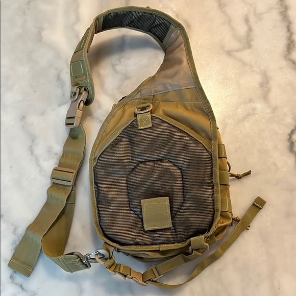 Bags | Tactical Tan Sling Bag | Poshmark